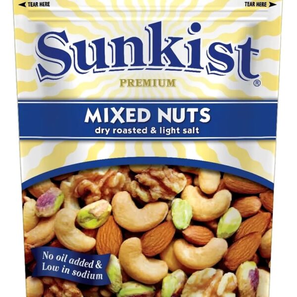 Sunkist Premium Mixed Nuts Dry Roasted & Light Salt 150g - Spice N Nuts